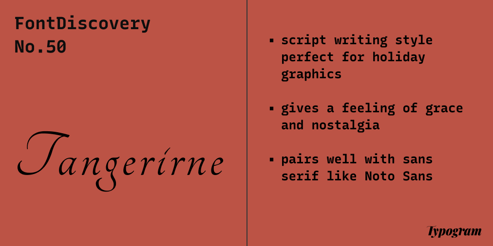 How to Use Tangerine: A Fancy Script Perfect for Formal Occasions ...